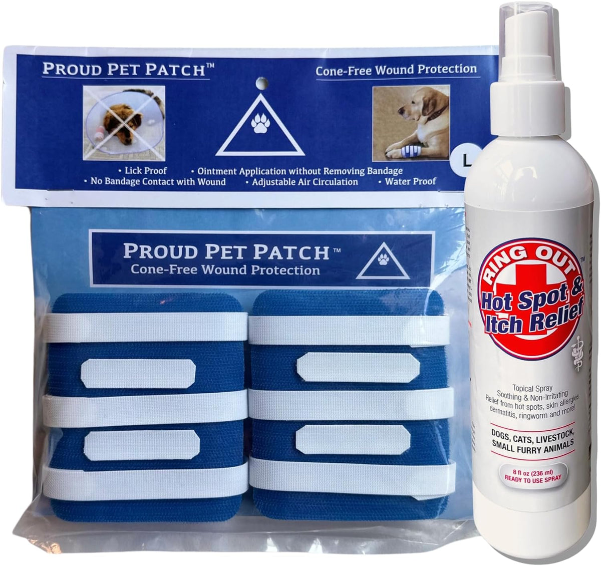 Proud Pet Patches A Better Dog Bandage for Wound Care, Cone Collar Alt ...