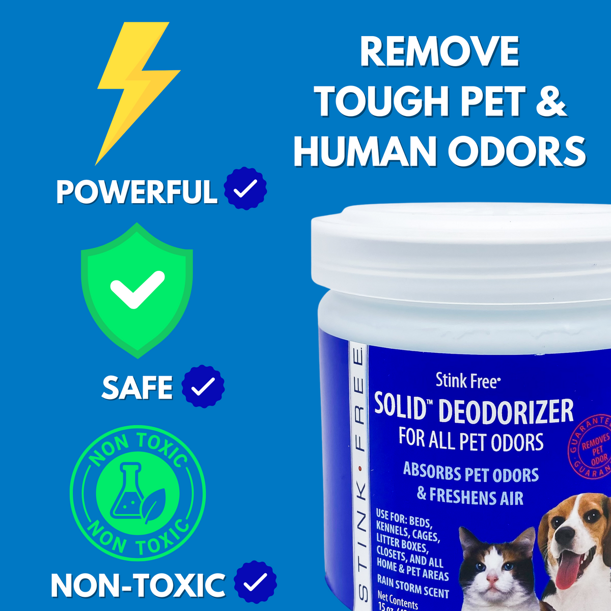 Solid Gel Deodorizer For Pets - Rainstorm Scent – Stink Free